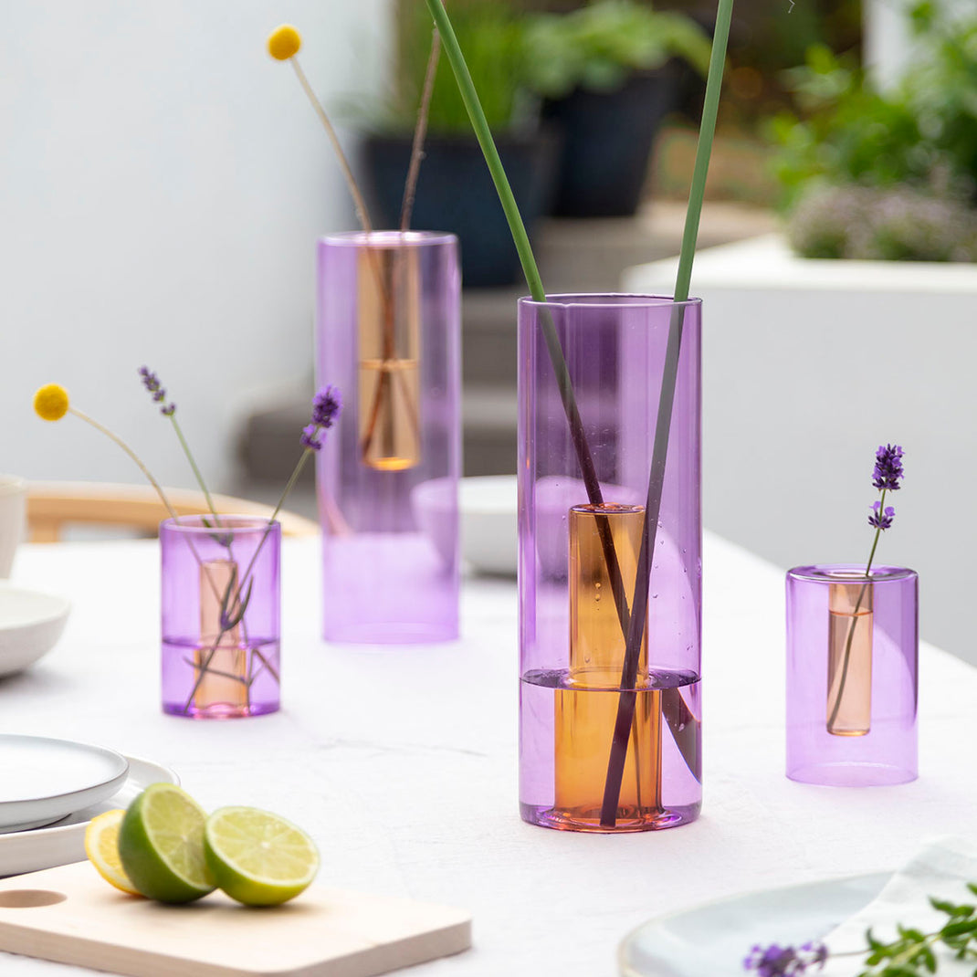 Reversible Glass Vase – Block Design