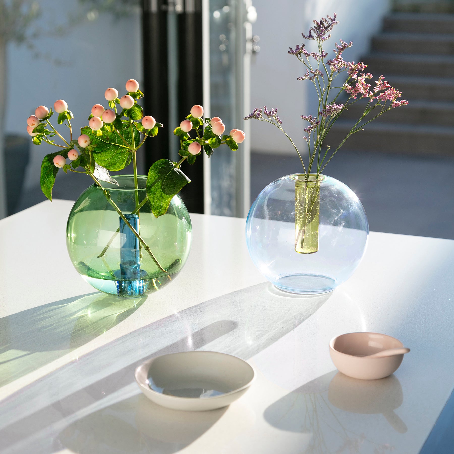 Medium Bubble Glass Vase | Block Design