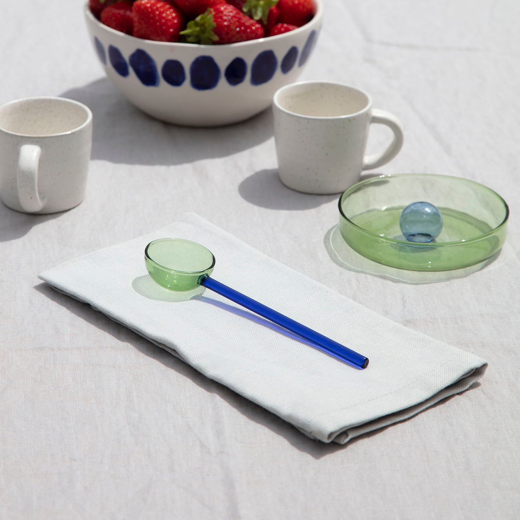 Duo Tone Spoon | Sculptural Glass Spoons – Block Design