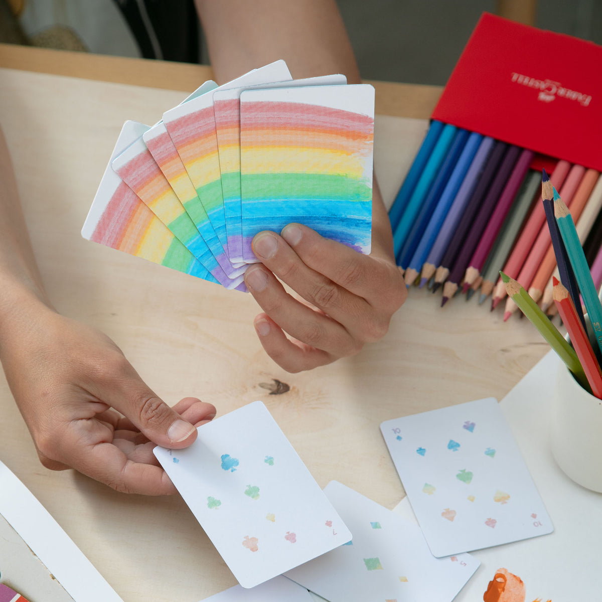 Rainbow Playing Cards – Block Design