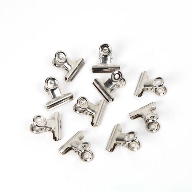 Gold Bulldog Clips | Silver Bulldog Clips – Block Design