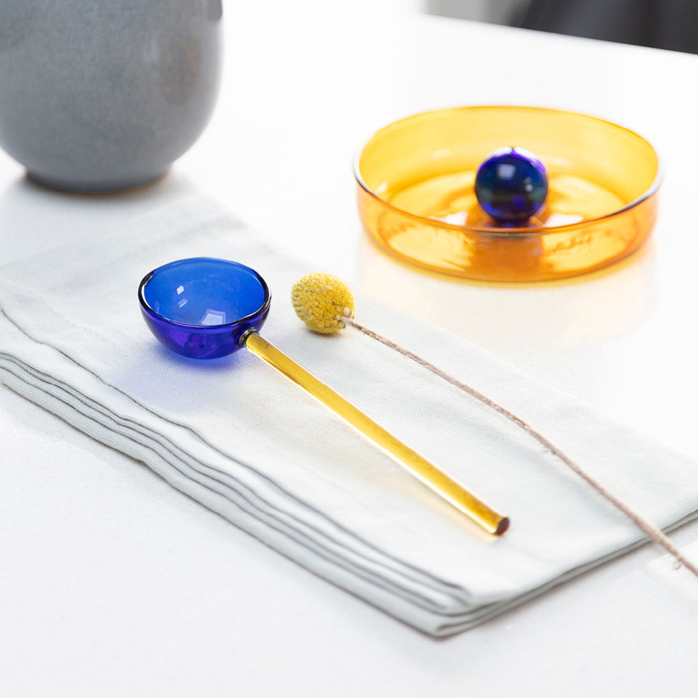 Duo Tone Spoon | Sculptural Glass Spoons – Block Design