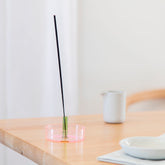 Duo Tone Glass Incense Holder | Block Design