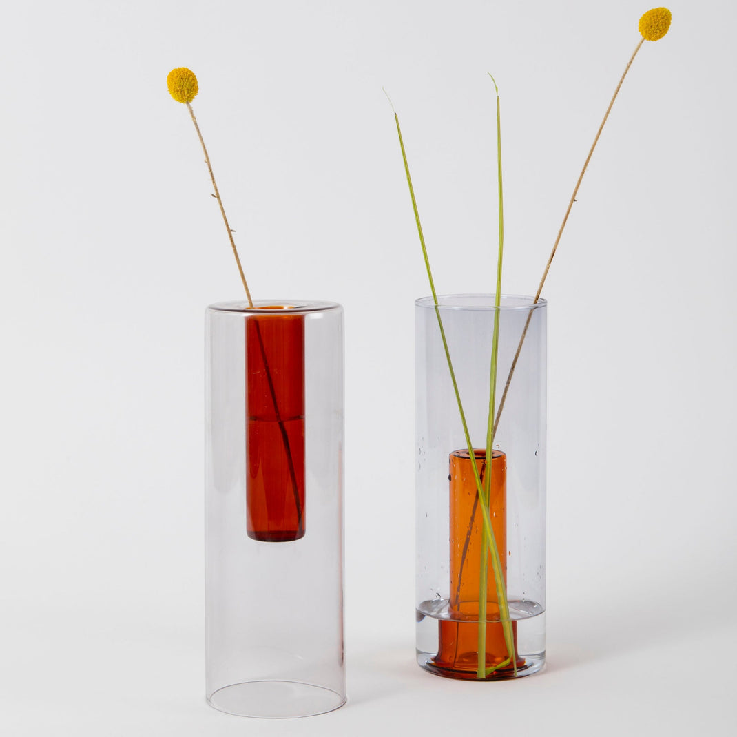 Reversible Glass Vase – Block Design