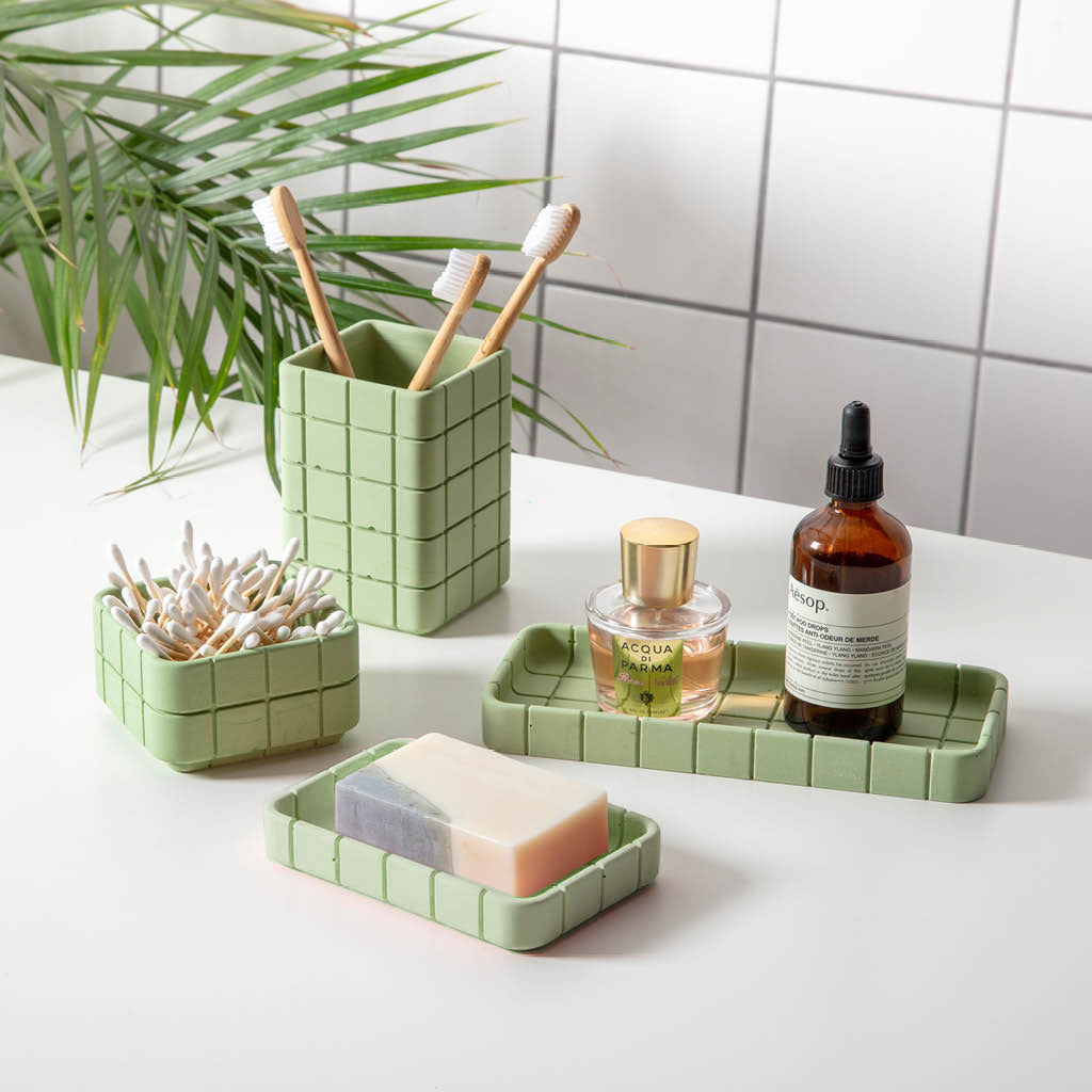 Tile Bathroom Storage Set – Block Design
