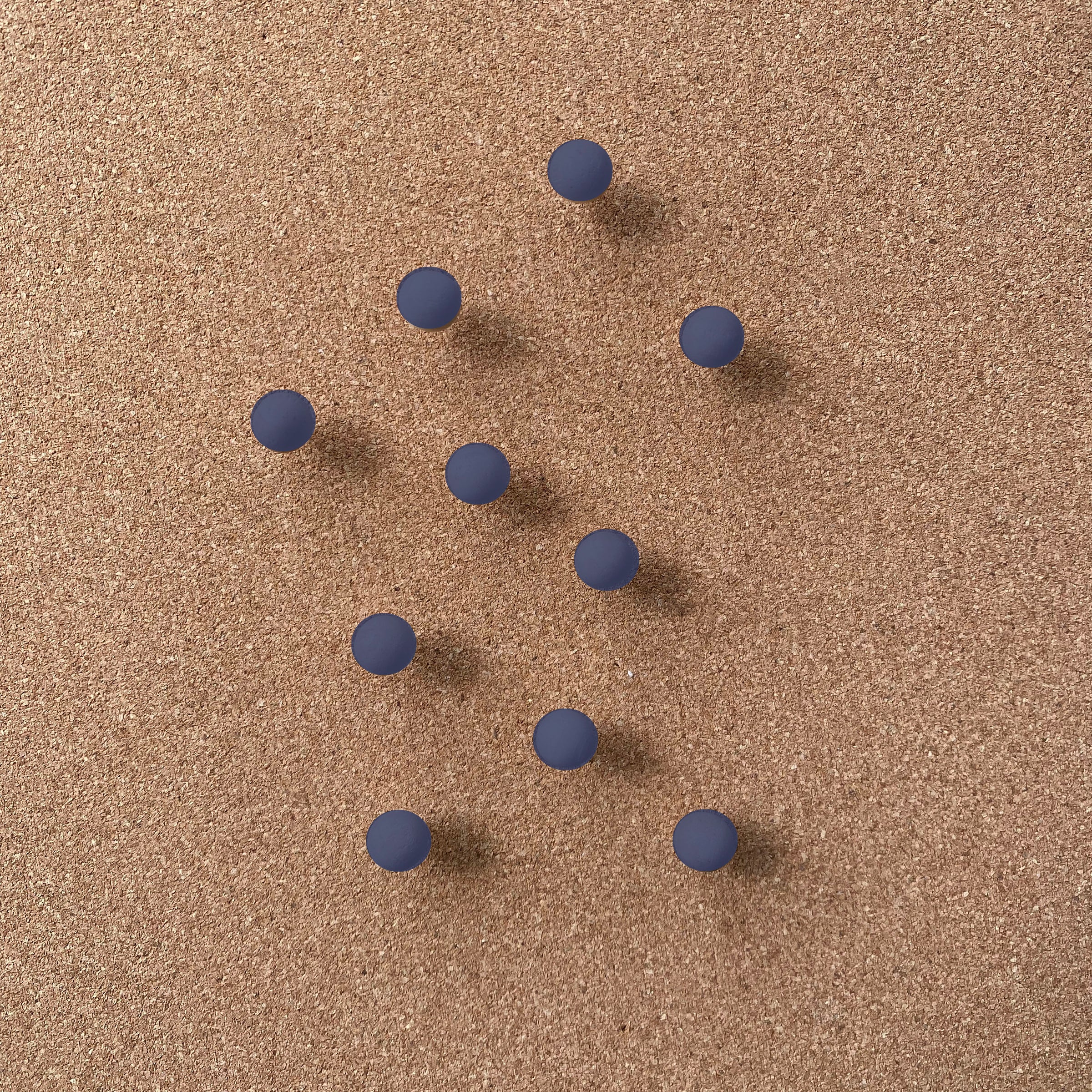 Wooden Ball Cork Board Pins – Block Design